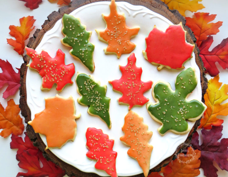Leaf Cookies with Autumn Colors – Joyful Homemaking