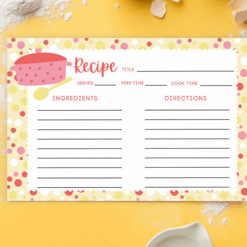 6 Attractive Styles of Printable 4 x 6 Recipe Cards – Joyful Homemaking